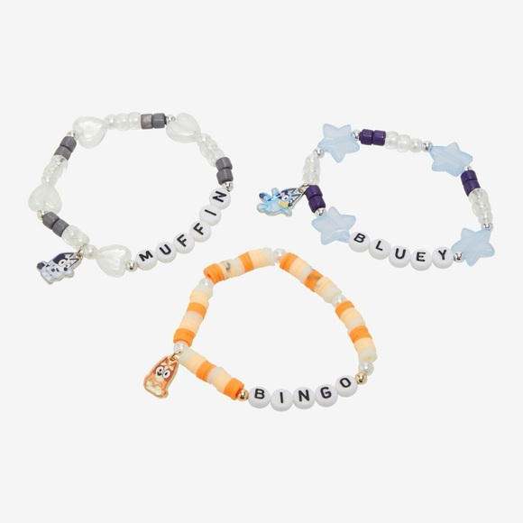 Her Universe | Accessories | Bluey Trio Bead Friendship Bracelet Set ...